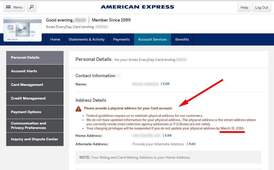Amex Address Request Thing? - myFICO® Forums - 4451156