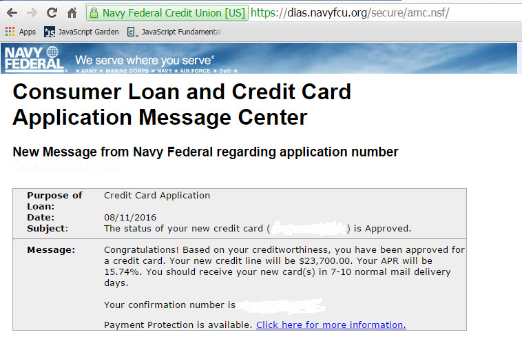 Approved: NFCU Visa Signature® Flagship Rewards Cr... - myFICO® Forums ...