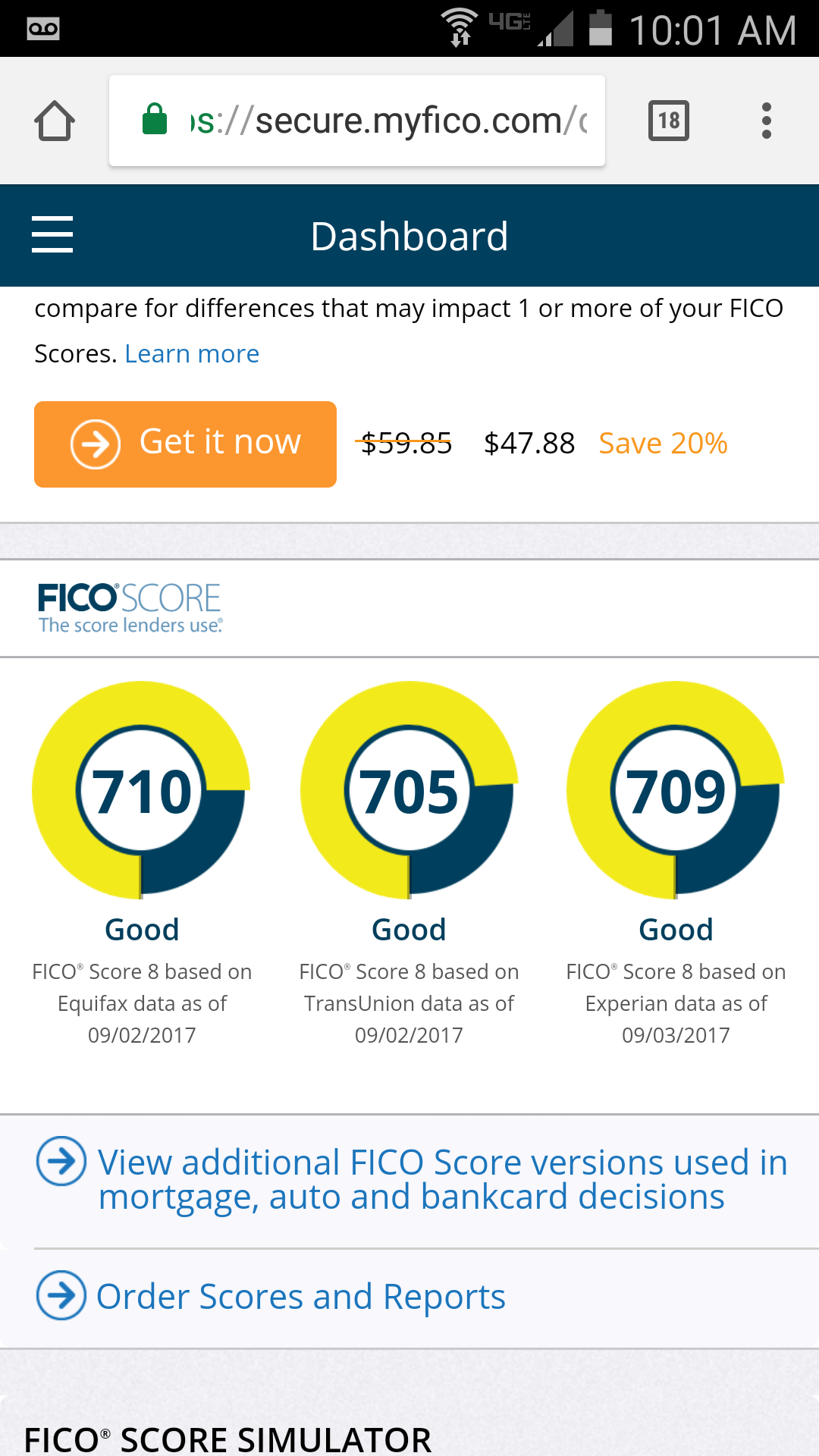All 3 CRA's at 700 again. See you soon 800 - myFICO® Forums - 5039304