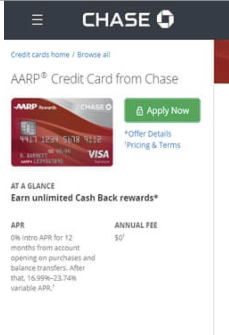 Chase AARP no longer offering introductory APR - myFICO® Forums - 5057187