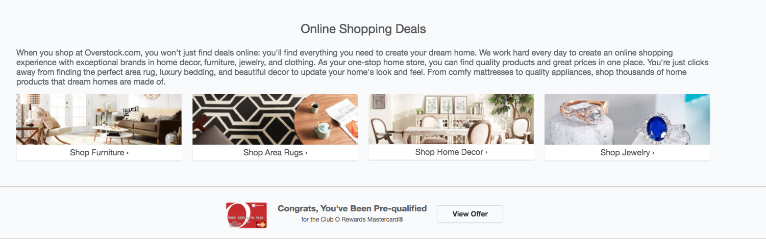 Overstock O-Club Mastercard Pre-Qualified? - myFICO® Forums - 5056462