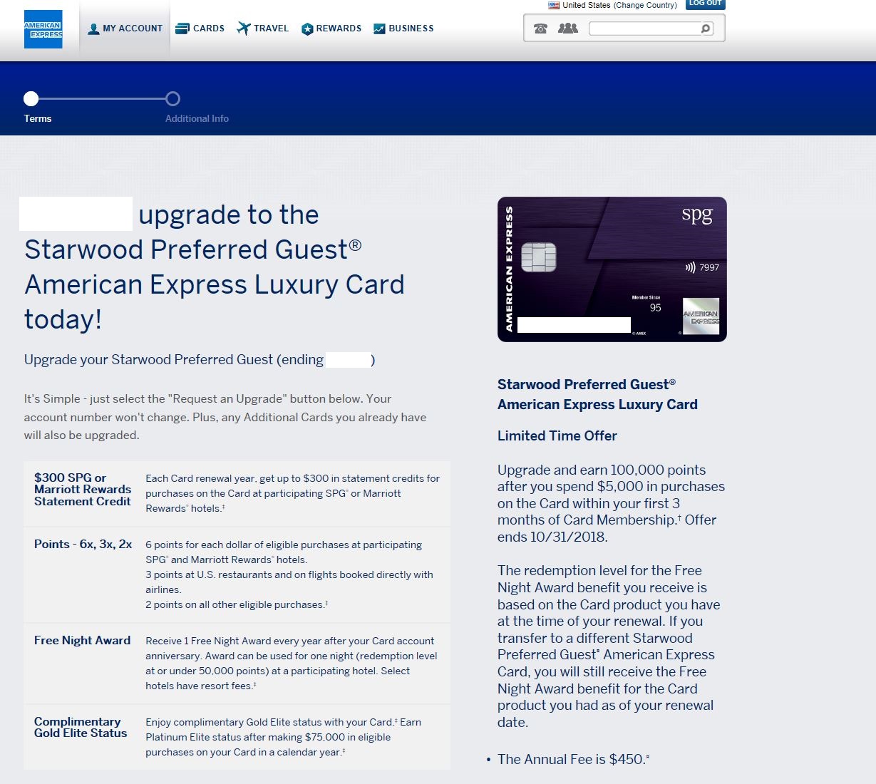 Anyone upgrade from Amex SPG to SPG Luxury card - Page 2 - myFICO ...