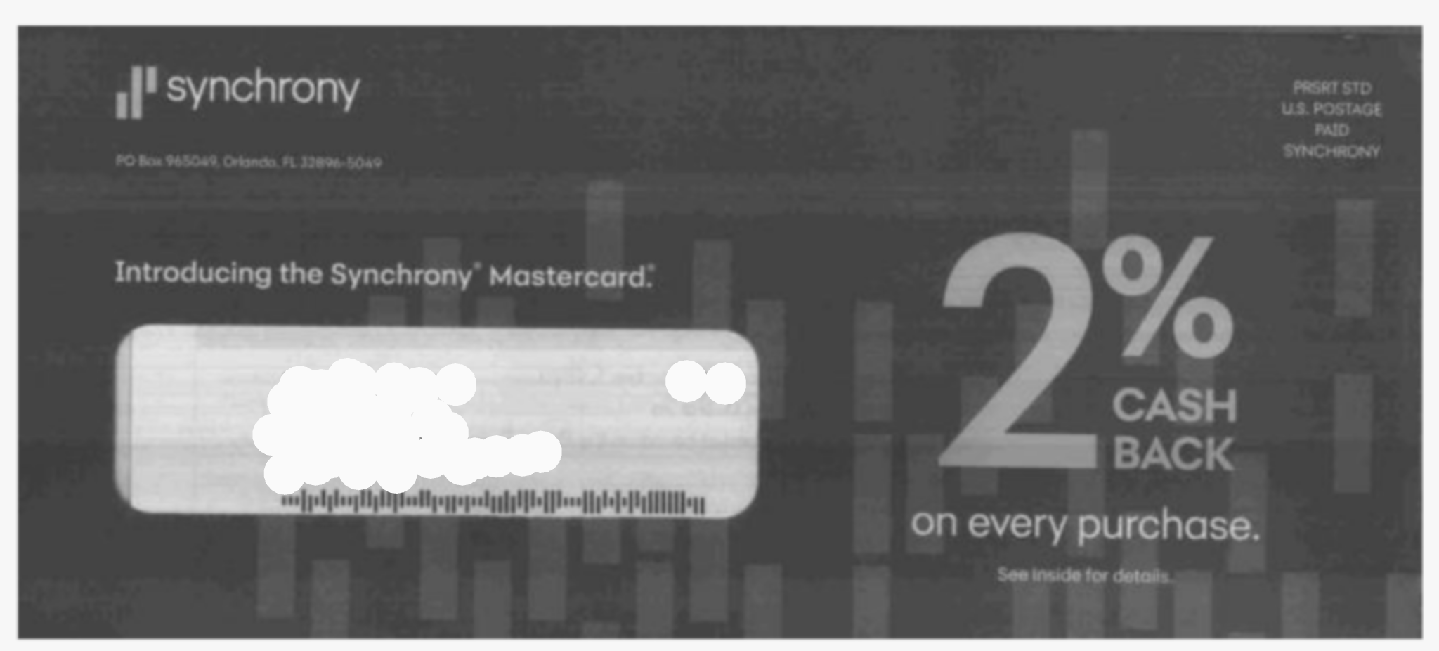 Synchrony 2% Unlimited Cashback MC Invitation - myFICO® Forums - 5752842