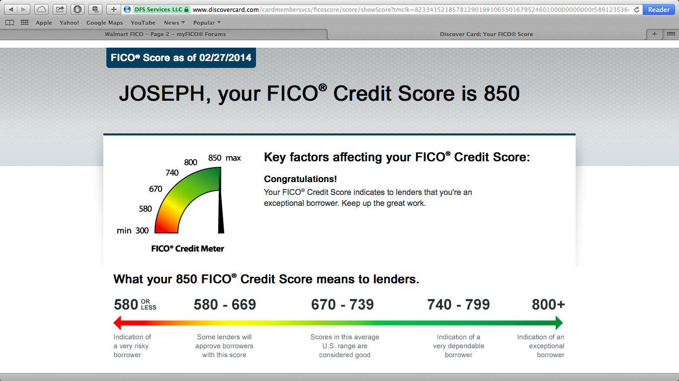Discover Fico 850, two statements in a row. - myFICO® Forums - 2885472