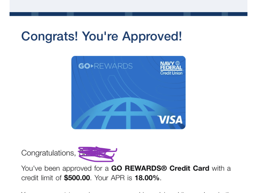 Second NFCU card approved! Huge SL! - myFICO® Forums - 6144919