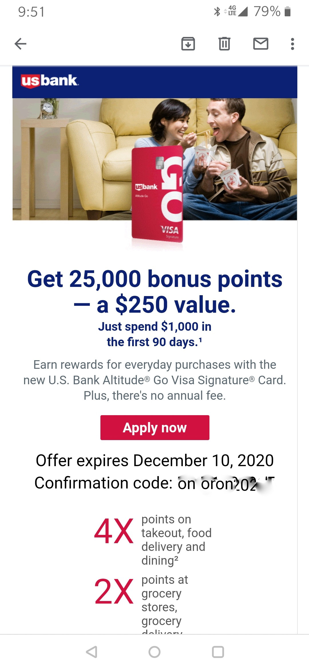 US bank GO rewards offer - myFICO® Forums - 6170699