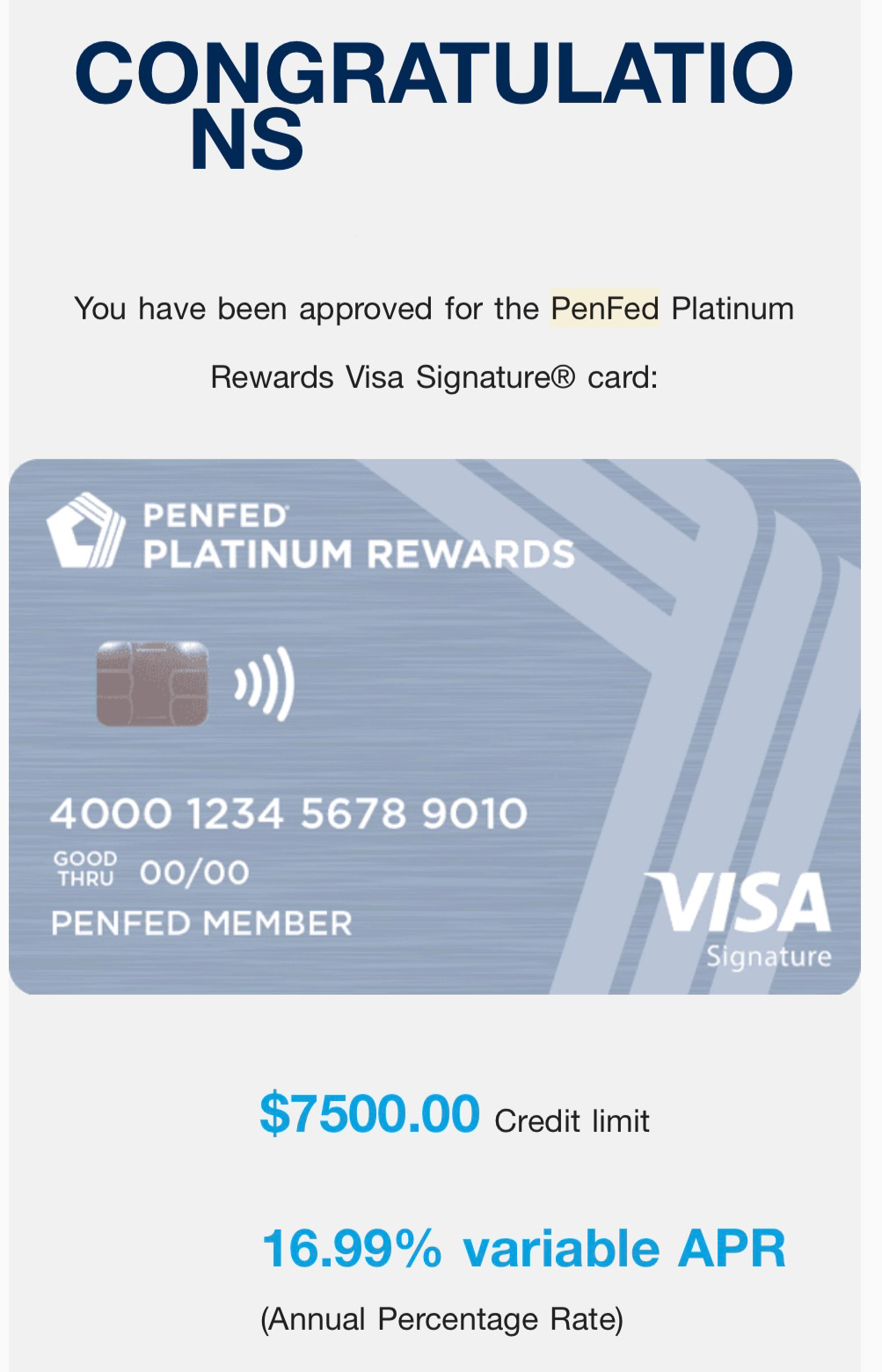 PenFed Platinum Approval - myFICO® Forums - 6245251