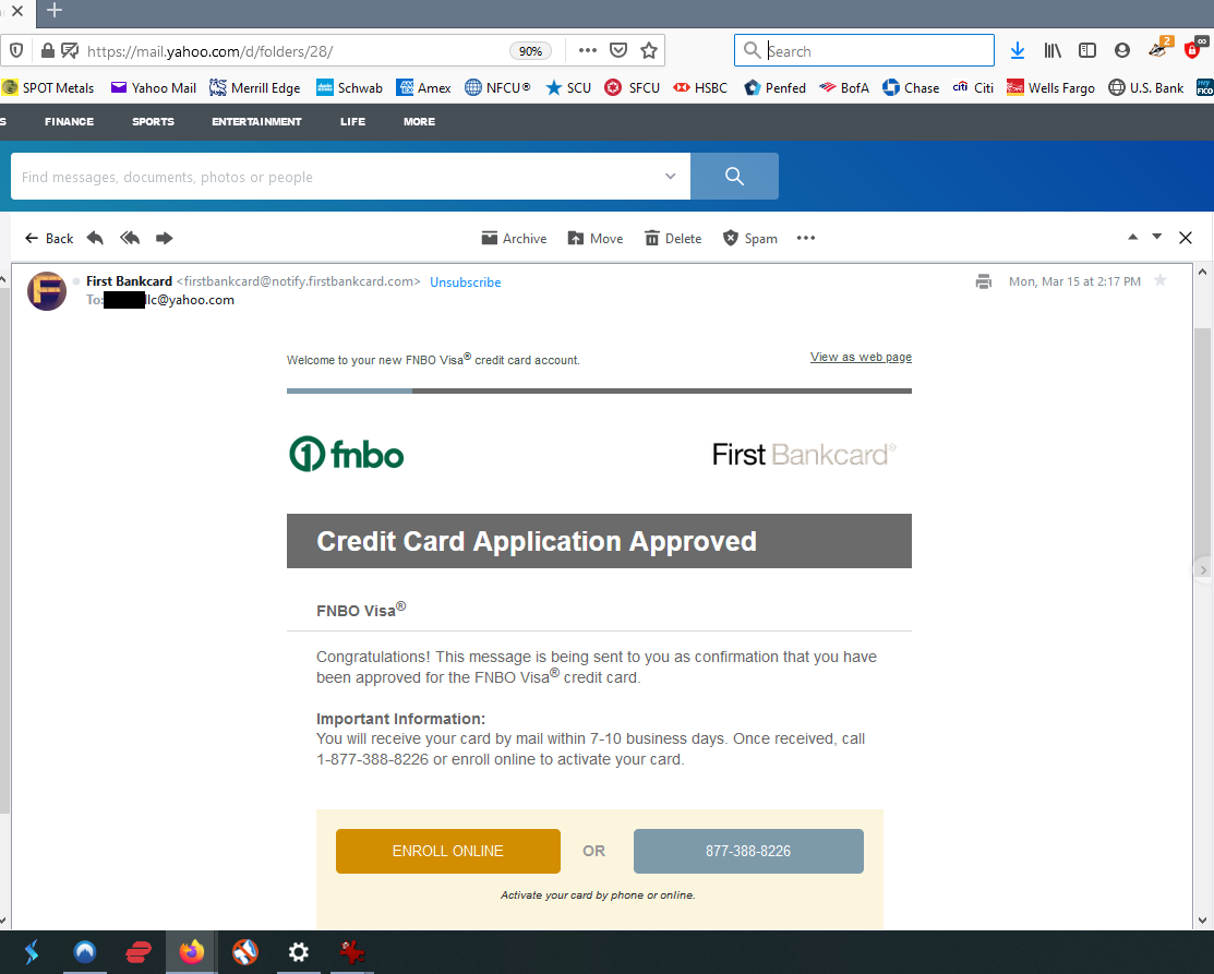 FNBO Visa Signature® $15,000.00 ****** Approved - Page 7 - myFICO ...