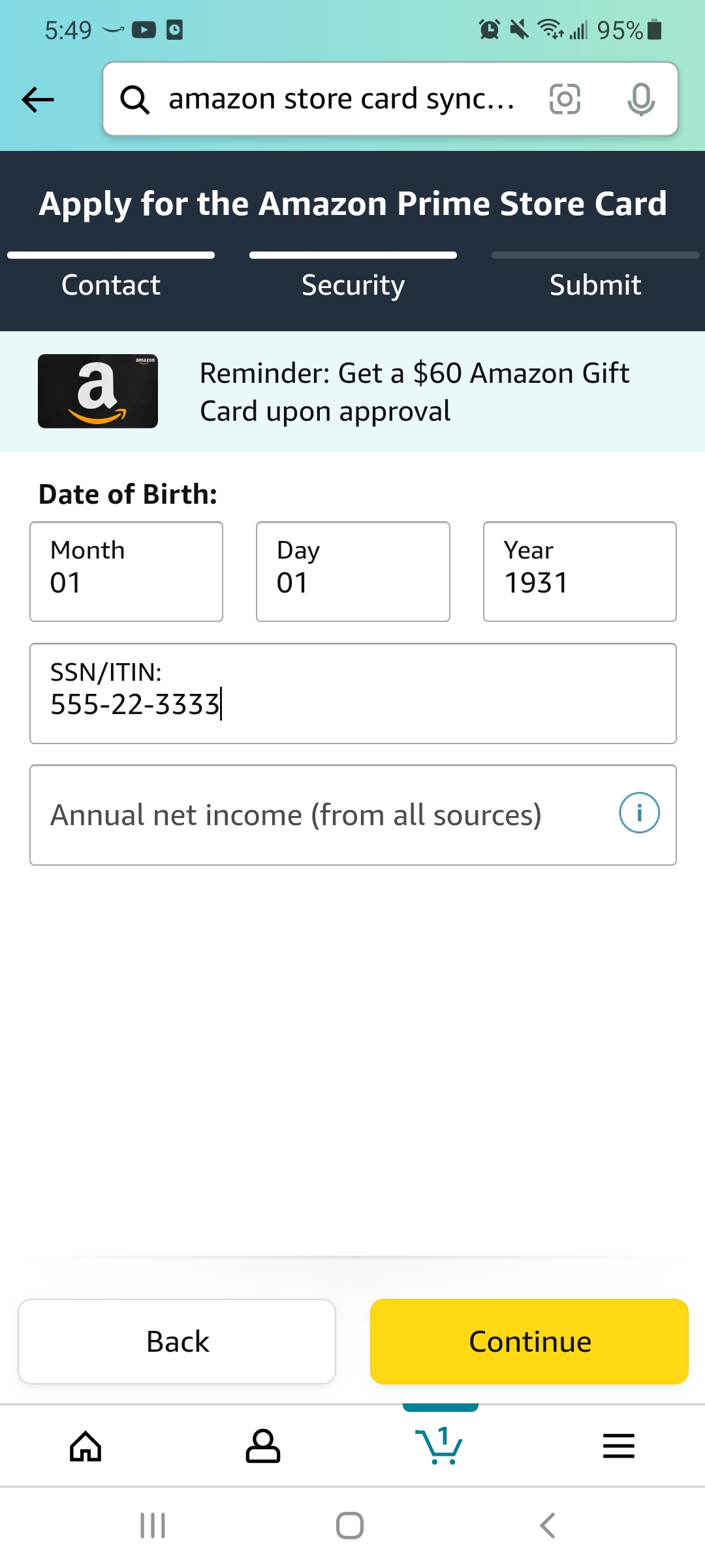 Synchrony Amazon Store Card - Invalid Social? - myFICO® Forums - 6442104