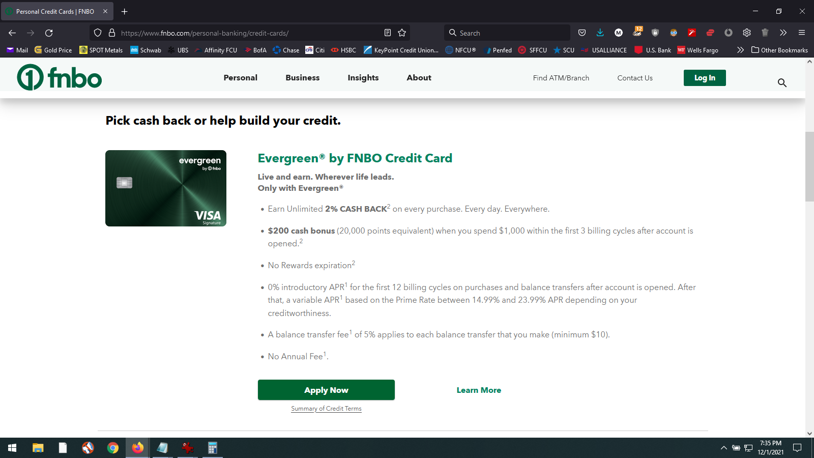 FNBO Signature Bus. VISA Card $15,000.00 ** Approv... - Page 2 - myFICO ...