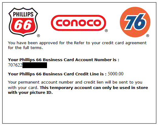 Phillips 66 Business Card "No PG" $5000.00 **Appro... - myFICO® Forums ...