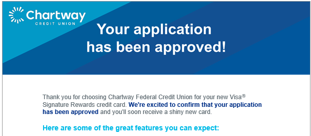 Chartway FCU Visa Signature Rewards $25K @ 10.74% ... - myFICO® Forums ...