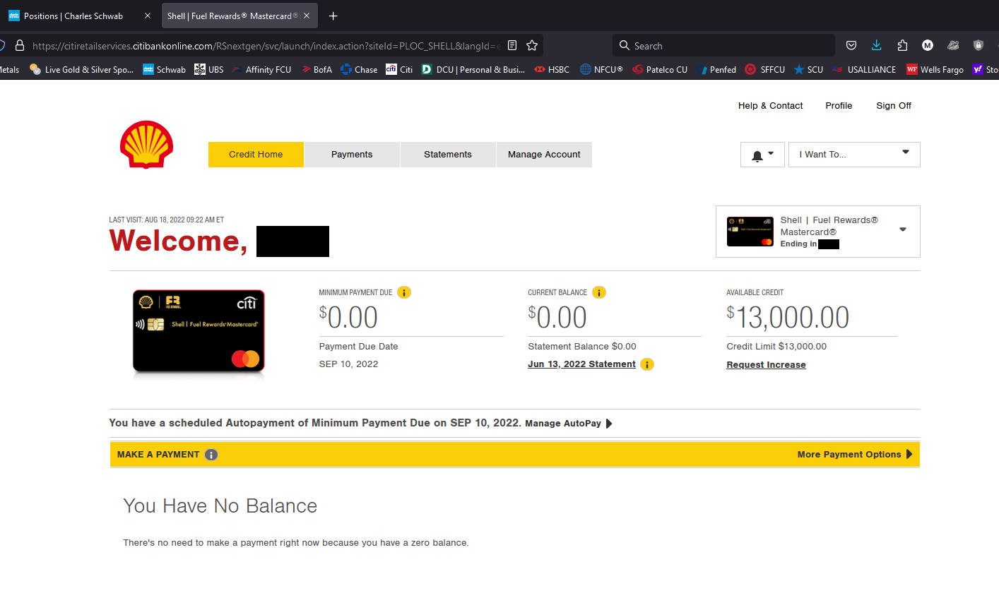 Citi Shell MC $8,000.00 CLI ******Approved! - myFICO® Forums - 6580499