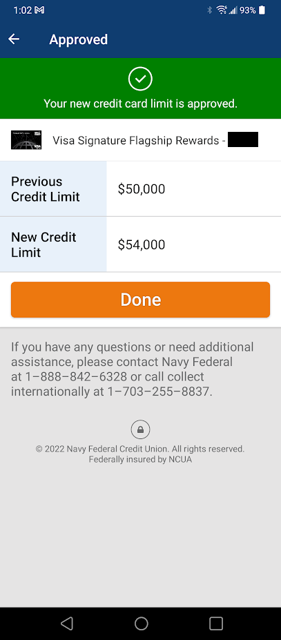NFCU Flagship "SP" CLI >>$80,000.00 **** Approved! - myFICO® Forums ...