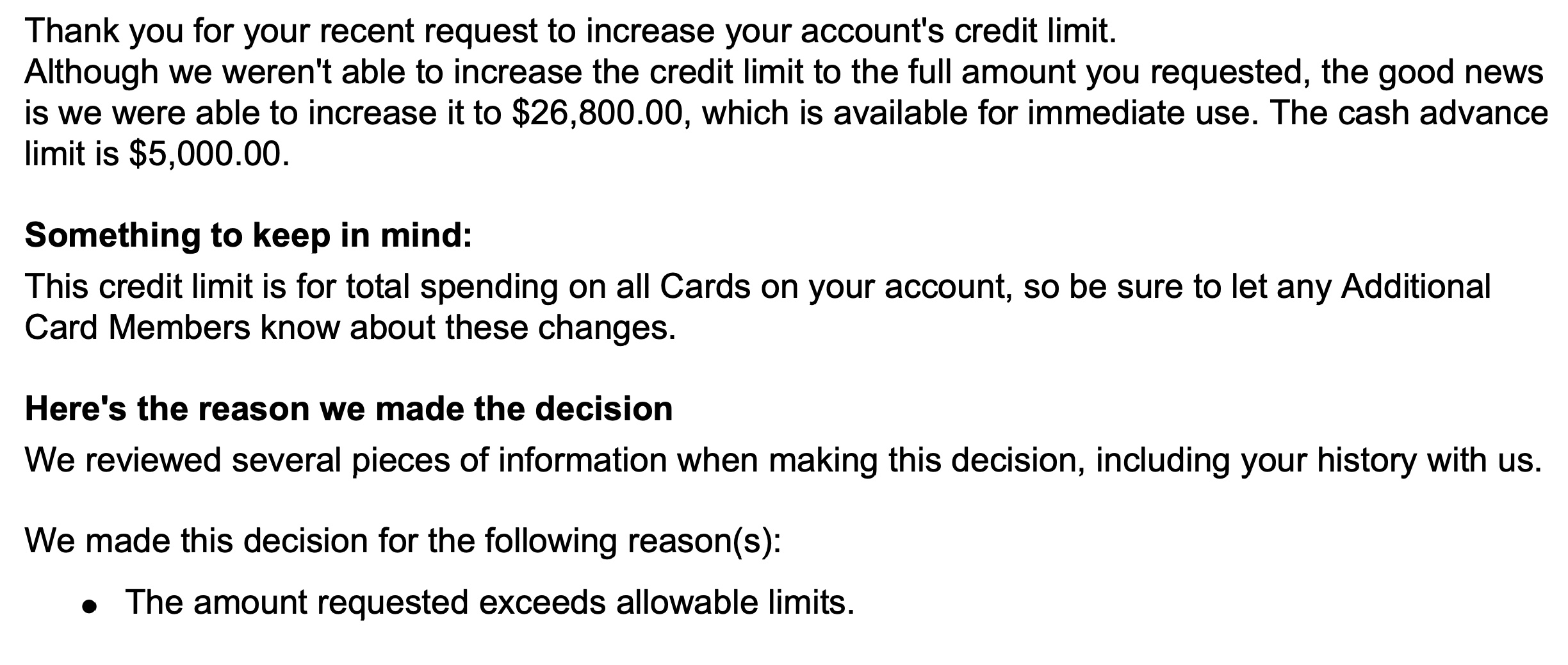 Amex CLI cryptic message - myFICO® Forums - 6583843