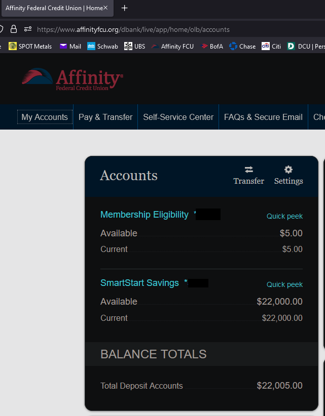 Affinity Cash Rewards Visa® $25,000.00 **Approval - myFICO® Forums ...