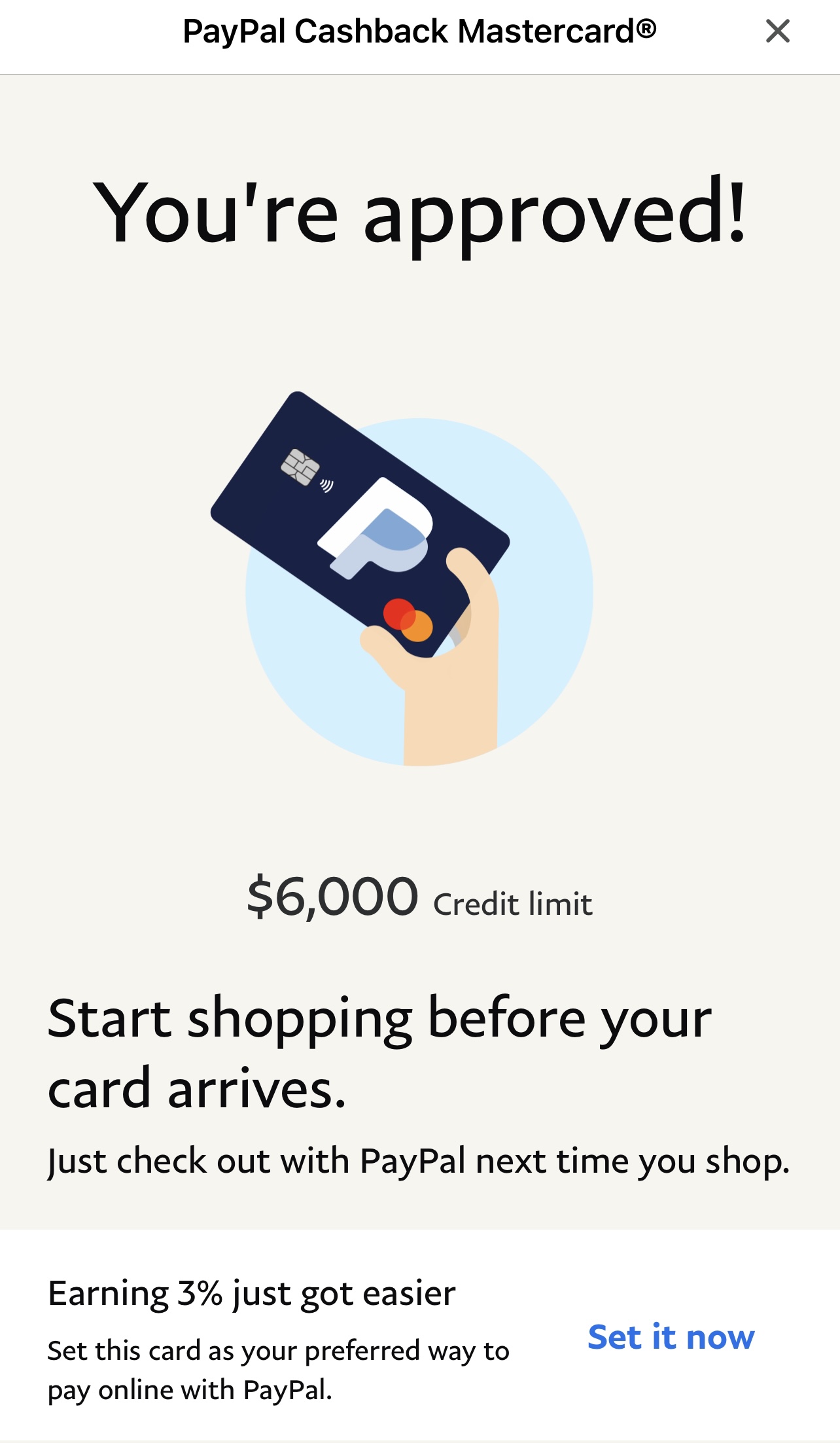 PayPal Mastercard Approval w BK7 now Closed - myFICO® Forums - 6595449