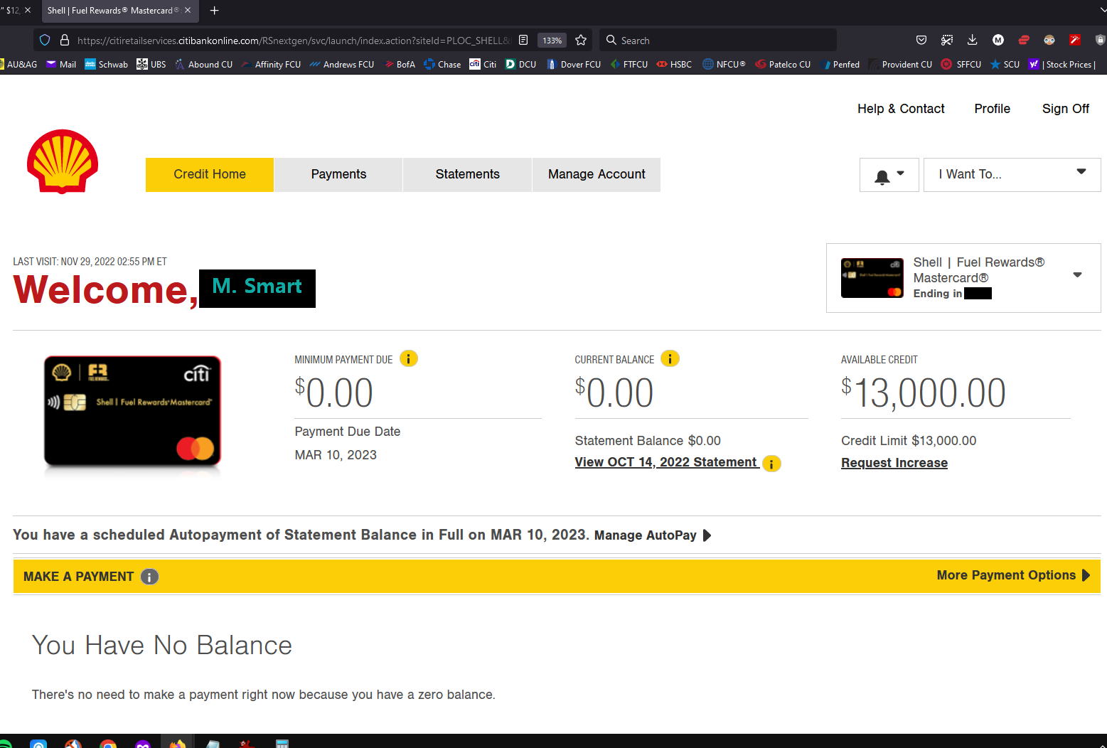 Citi Shell MC $9,000.00 CLI ->$22,000.00******Appr... - myFICO® Forums ...