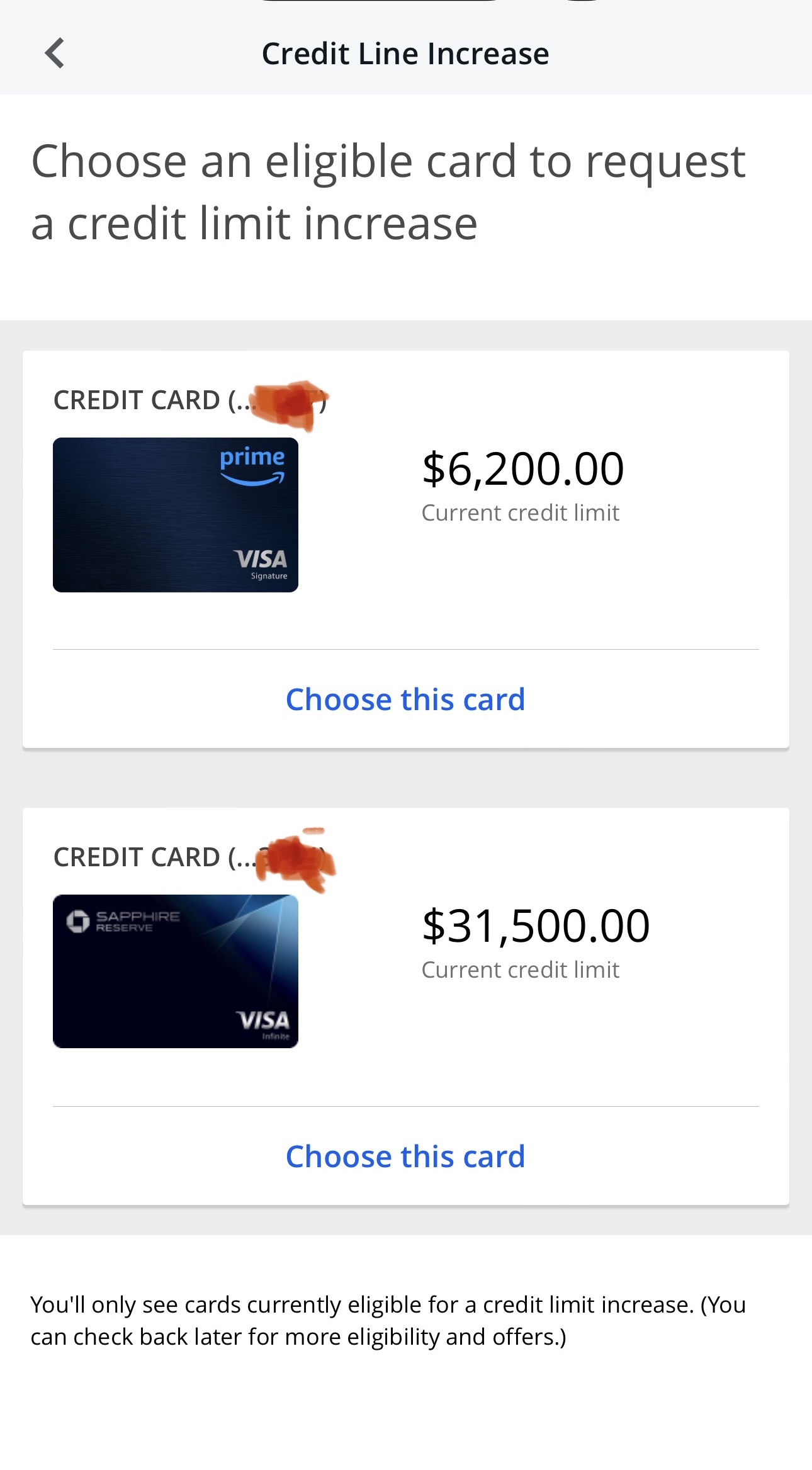 Chase CLI via app - myFICO® Forums - 6674021