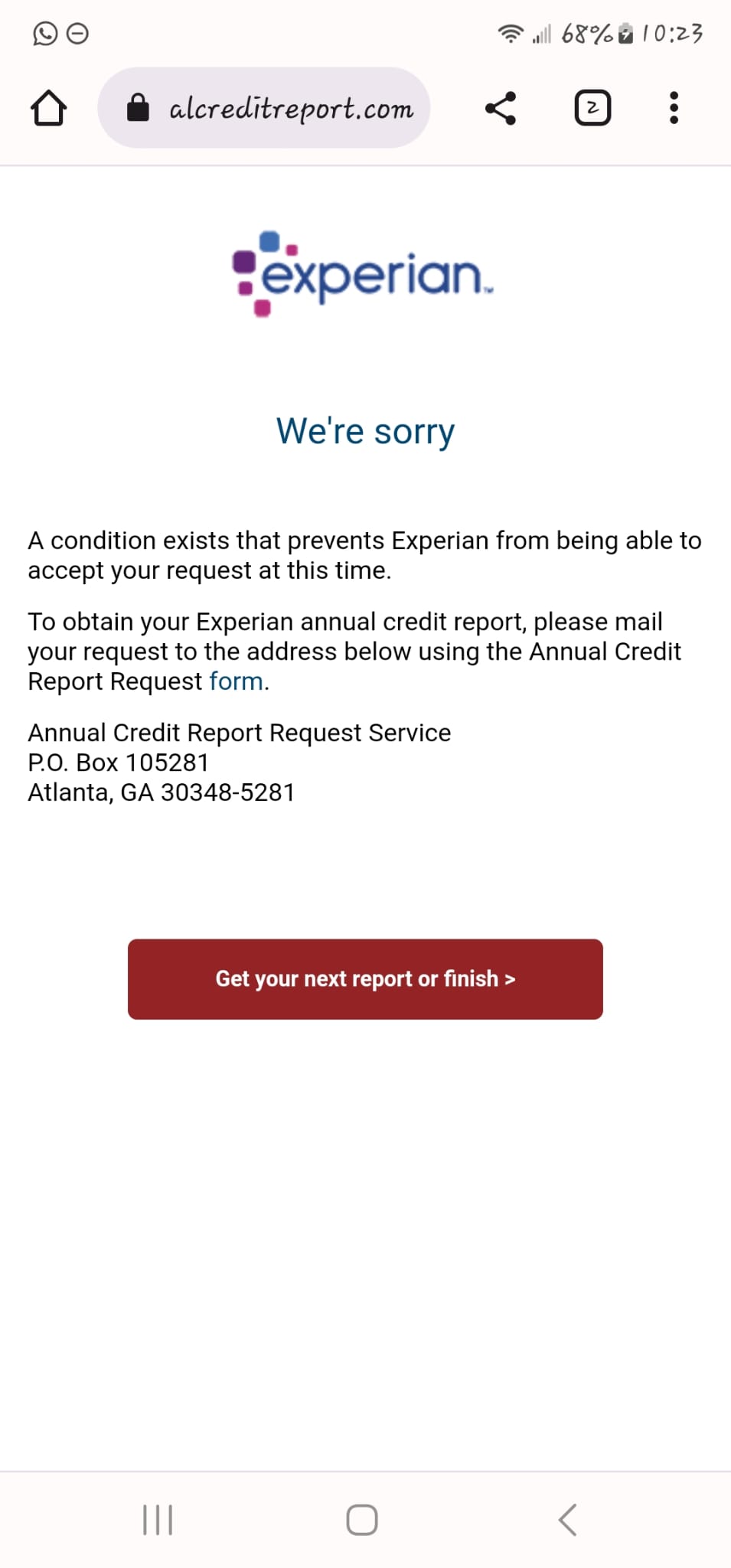 I can't pull my free Experian report anymore @ ann... - myFICO® Forums ...