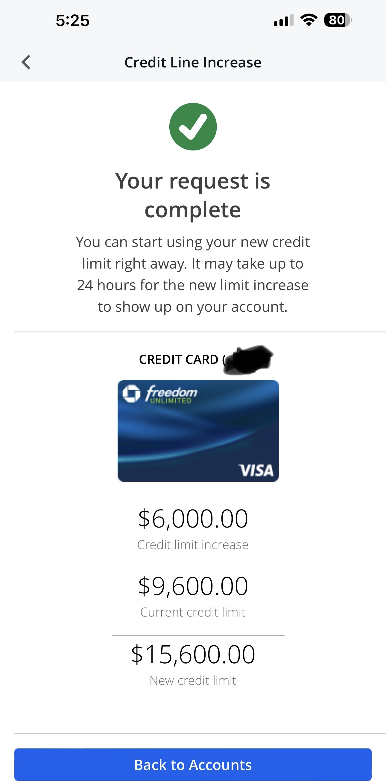 Chase Freedom Unlimited - $6K Credit Limit Increas... - myFICO® Forums - 6717778
