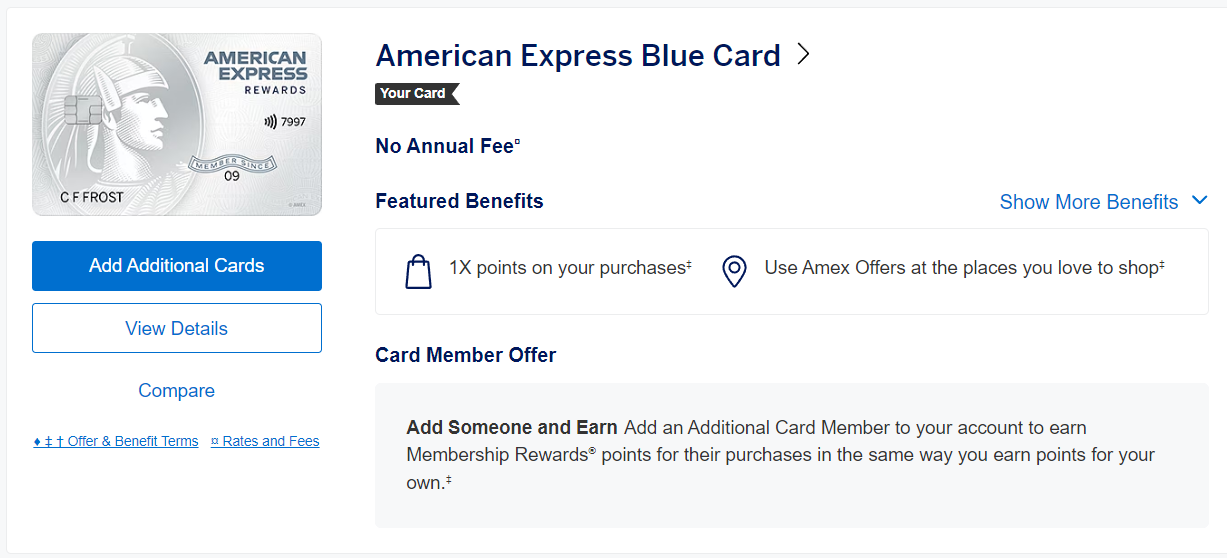 New Design/Name: American Express Blue Card (Recla... - Page 2 - myFICO ...