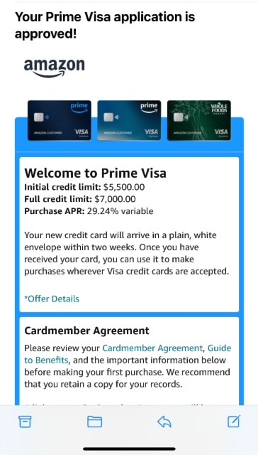 Amazon Prime Card Approved 7K - myFICO® Forums - 6785438