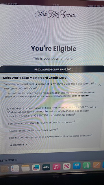 You're pre-qualified for the Macy's Credit Card. - myFICO® Forums - 6797549
