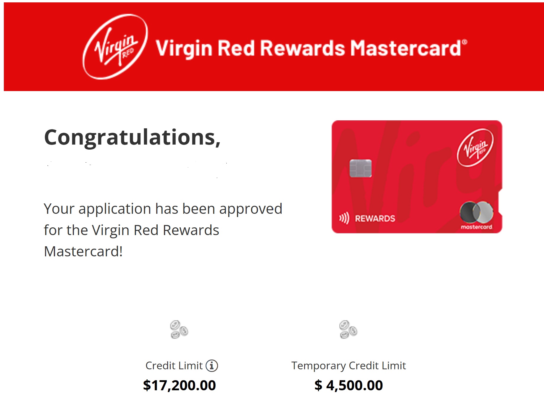 Virgin Red Mastercard instant approval - myFICO® Forums - 6803427