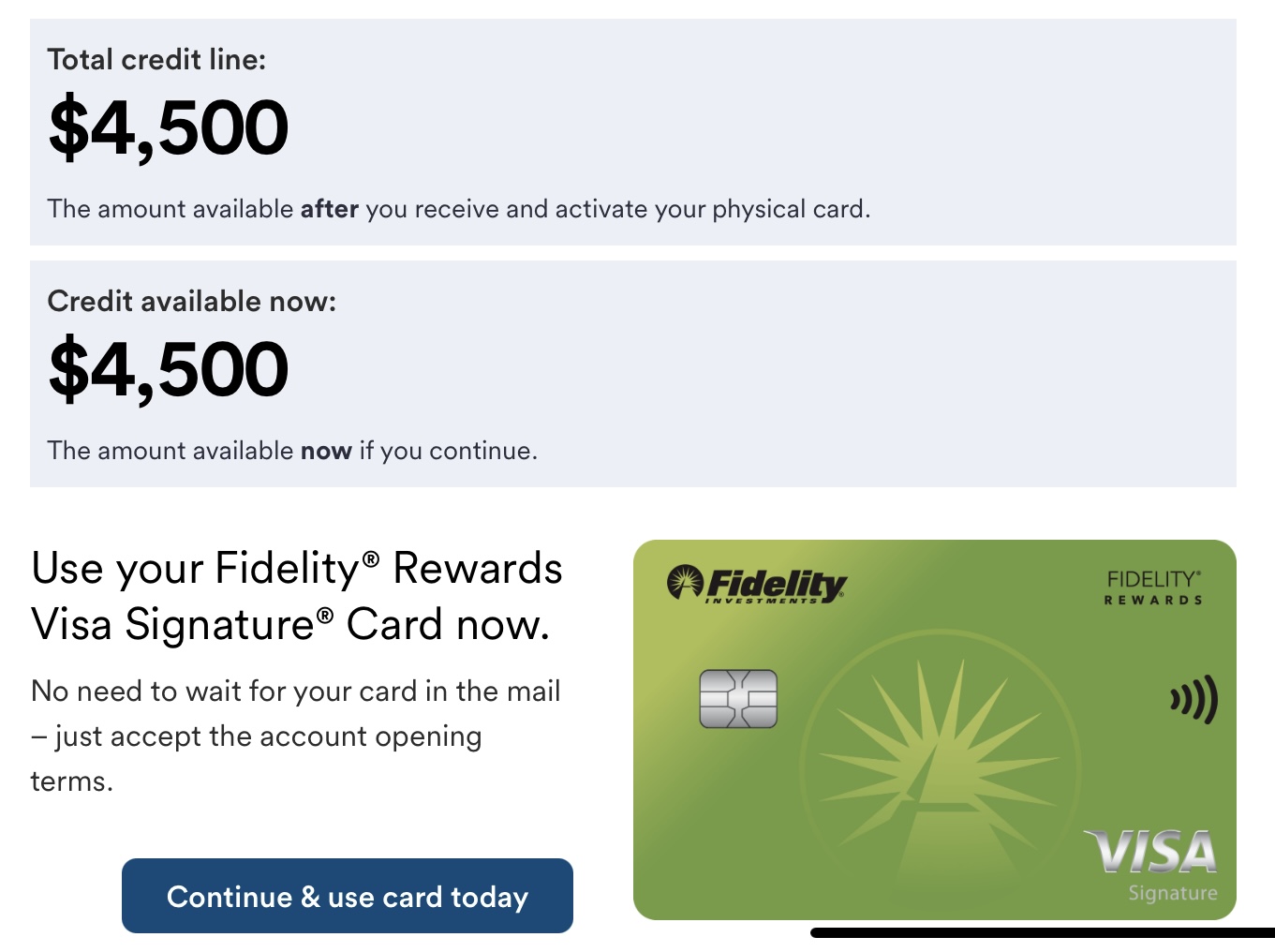 Fidelity Rewards Visa Signature Approved! - myFICO® Forums - 6812930