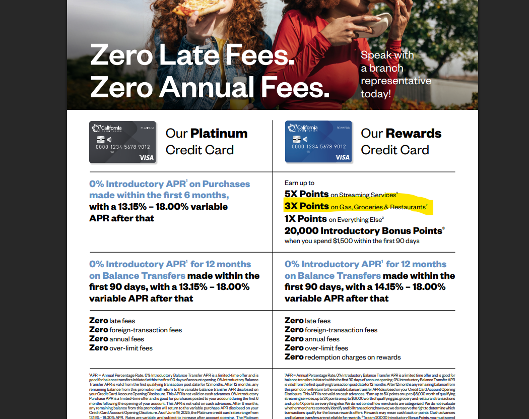 California Credit Union Rewards Visa (5X GGR and S... - Page 2 - myFICO ...